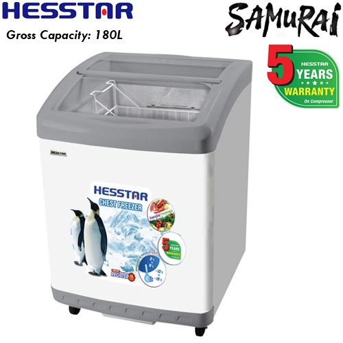 HESSTAR DISPLAY FREEZER SERIES 180L HDFG186 冷藏箱 PETI SEJUK BEKU FAST ...
