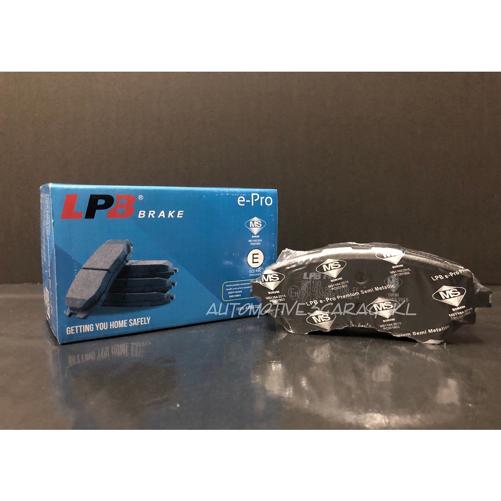 LPB E-PRO BRAKE PADS - FRONT - A21190 - TOYOTA VIOS NCP150 J SPEC / E ...