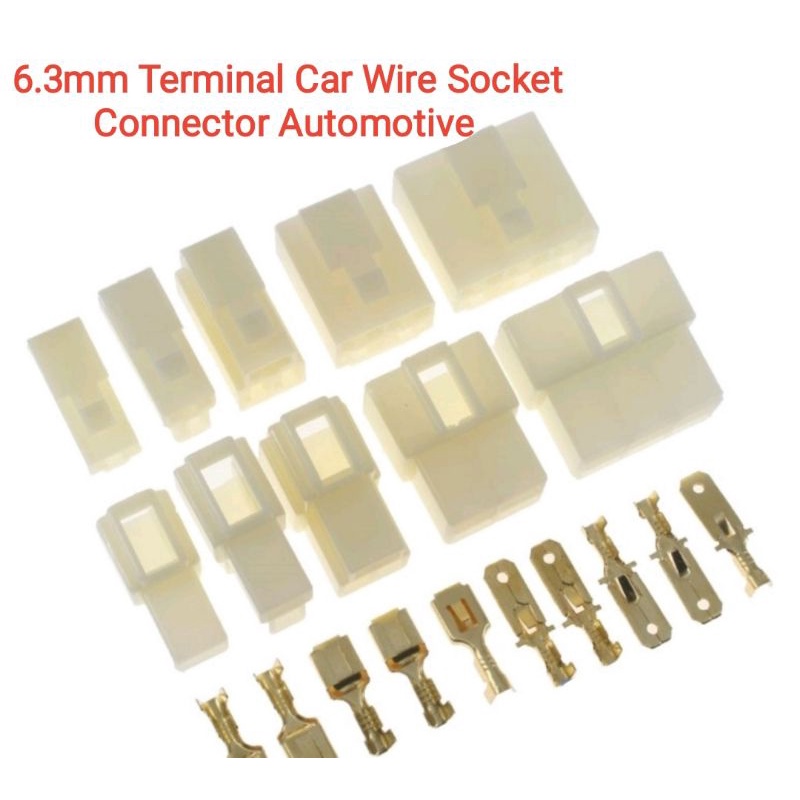 6.3MM TERMINAL SOCKET CONNECTOR GENERAL WIRE CONNECTOR 1Pin / 2Pin ...