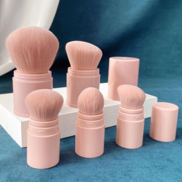 Retractable Makeup Brush Portable With Dust Cover Blush Brush ...