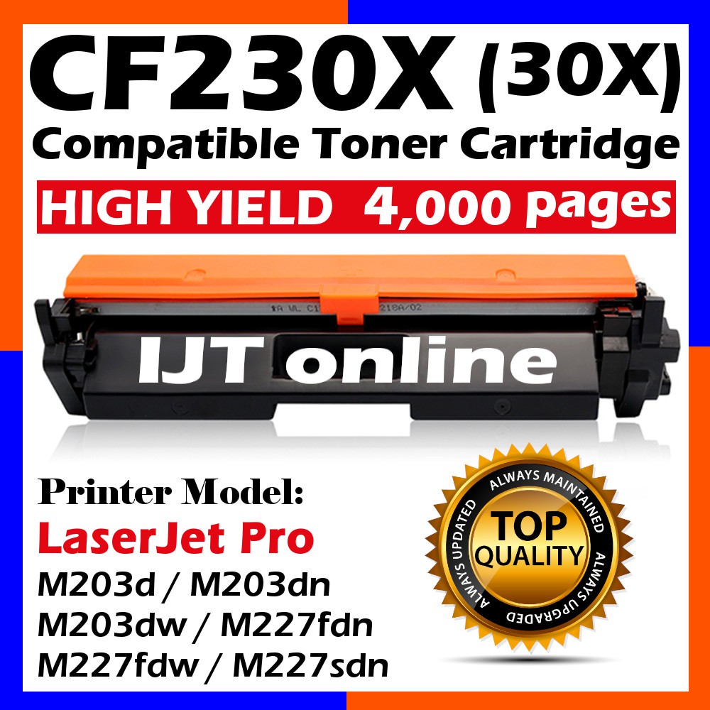 Compatible To HP CF230X CF230A LaserJet Pro M203d M203dn M203dw M227d ...
