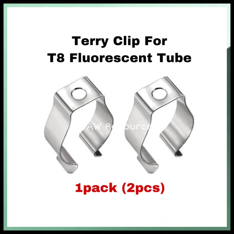 Terry Clip for T8 Led Tube metal based clip holder (2pcs) | Shopee Malaysia