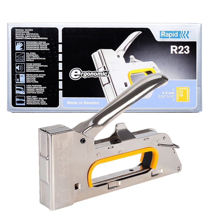 R23-RAPID Hand Staple Gun 4/6/8mm Stapler/Stapler Gun Rapid/Silver ...