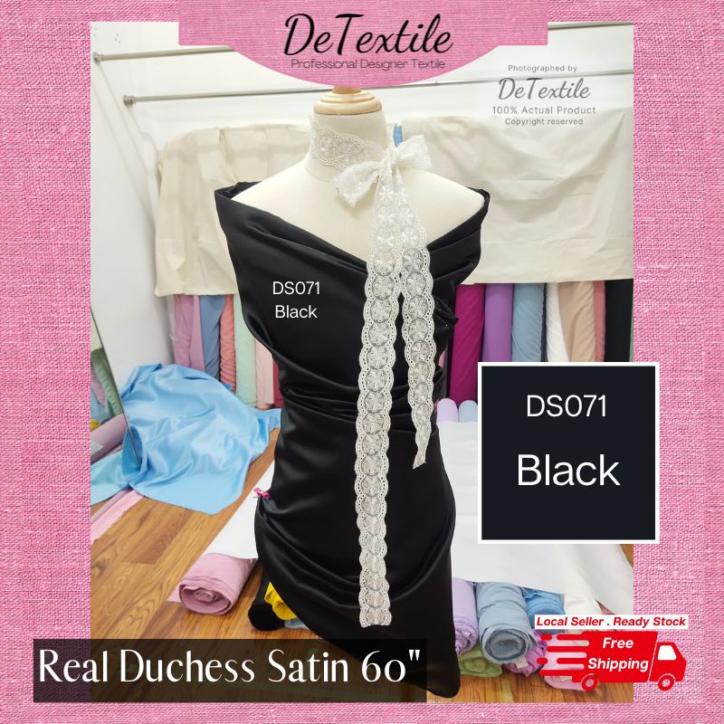 DeTextile Heavy Premium Duchess Satin Bridal Satin Fabric for Wedding ...