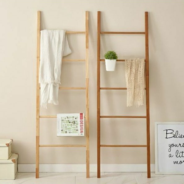 KAYU Ladder Hanger | Wooden Ladder Rack | Mukena Ladder Hanger | Shopee ...