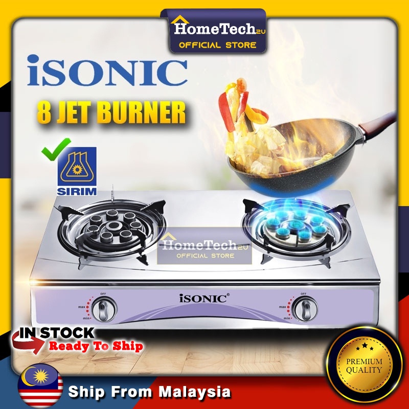 iSONIC Stainless Steel Table Gas Stove Cooker Dapur Gas IGB-288SS IGB ...