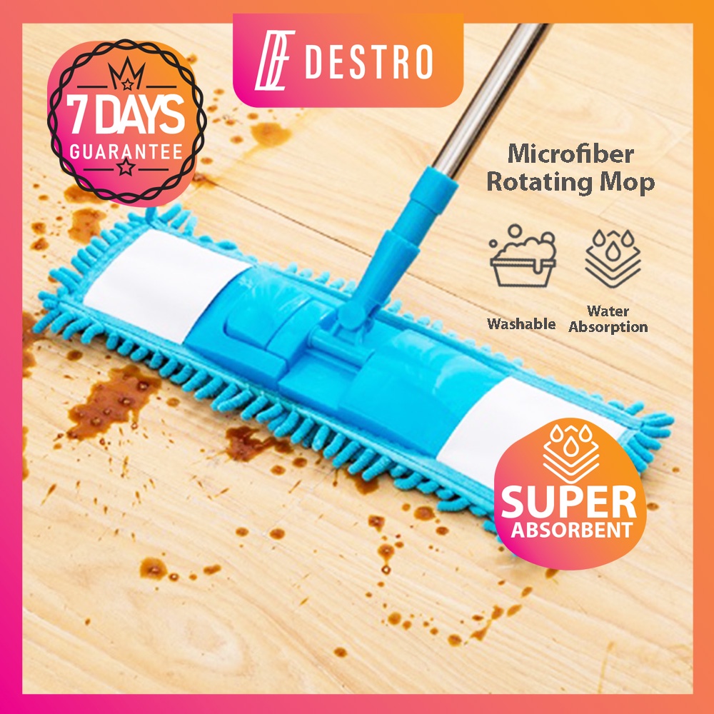Destro Magic Microfiber Noodle Dust Mop Telescoping Pole Floor Easy ...