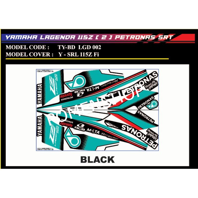 SRL115Z FI LAGENDA 115Z (2) PETRONAS SRT BODY STICKER BADAN STRIKE ...