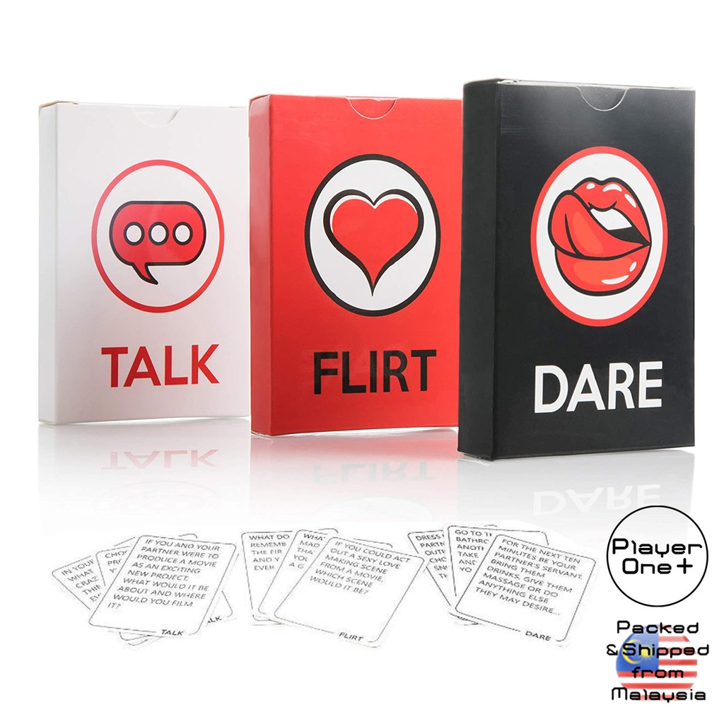 Talk, Flirt or Dare Cards 3-in-1 Couple Games Fun and Romantic Game for ...