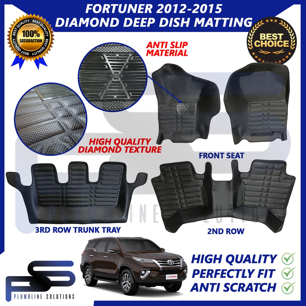 TPE / 5D ( DIAMOND / CARBON FIBER ) Deep Dish Matting for Toyota ...