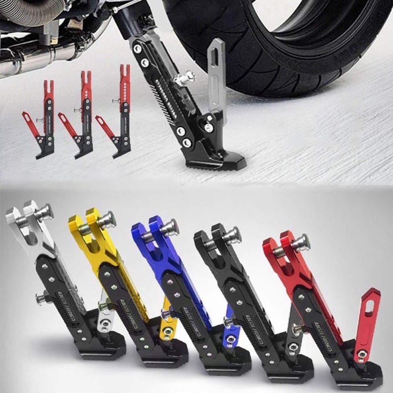 Adjustable Motorcycle Side Stand Titanium Kickstand Scooter Street ...