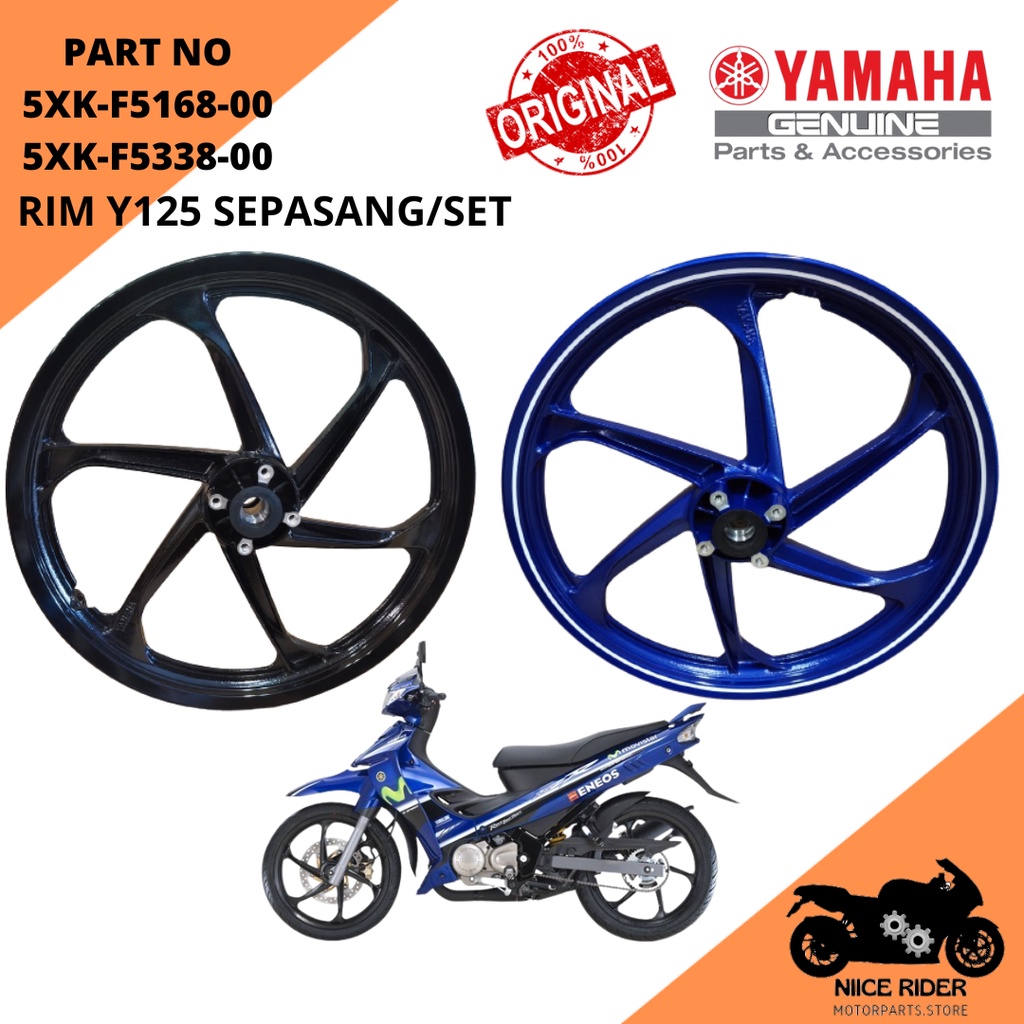 Yamaha Y125 125 ZR sport rim set cast wheels ori 100% genuine 5XK-F5168-00 5XK-F5338-00 | Shopee ...