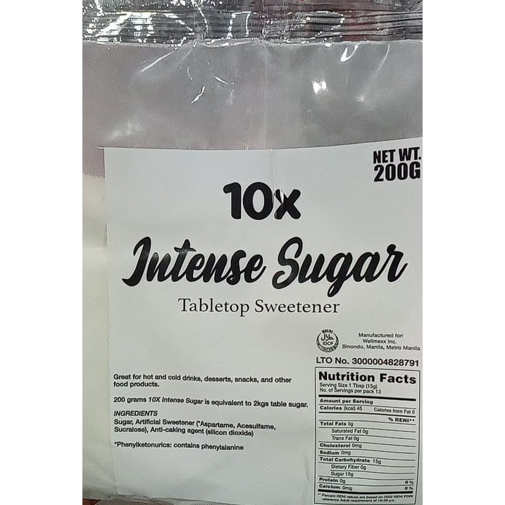 Injoy 10x Intense Sugar Tabletop Sweeetener 200g | Shopee Malaysia