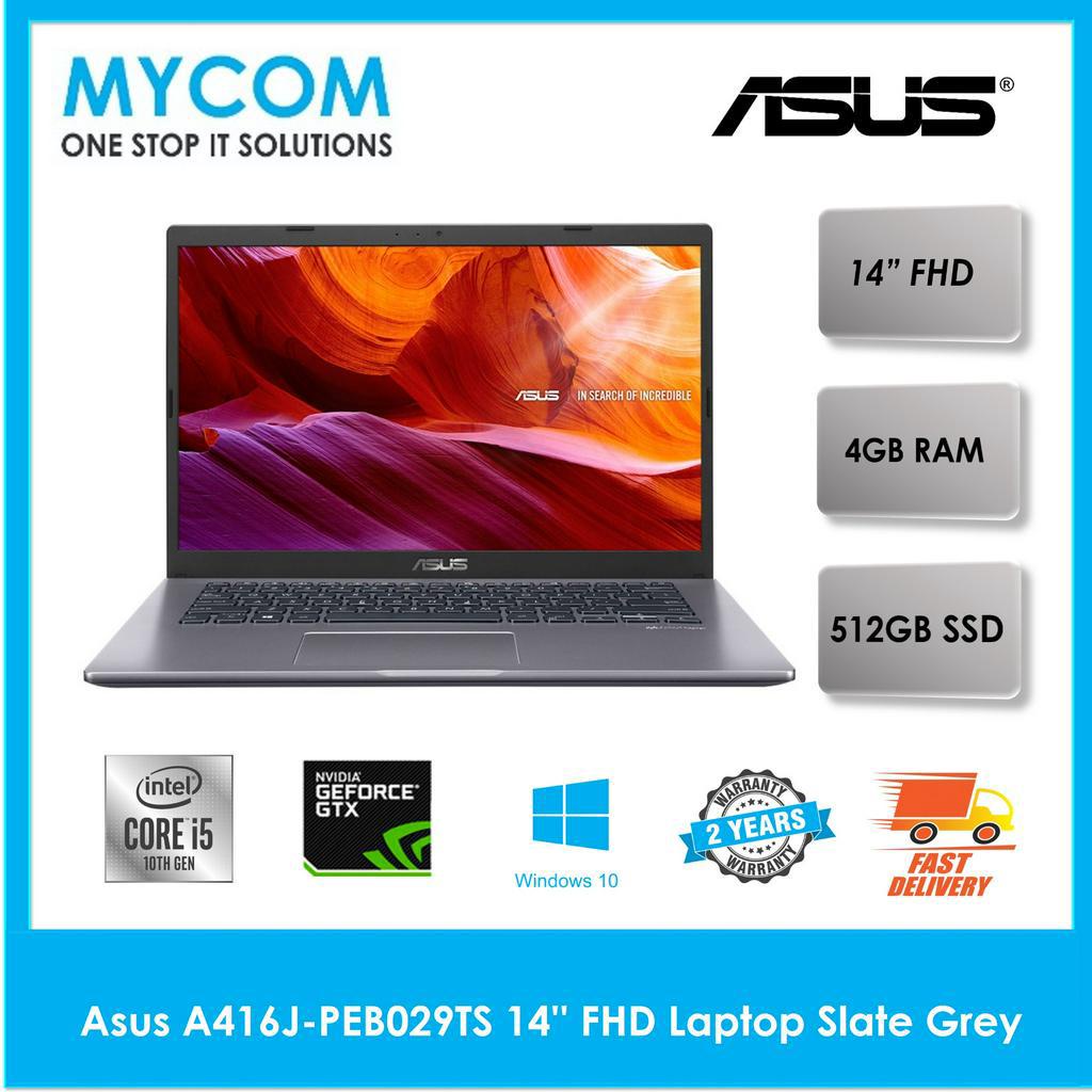 Asus A416J-PEB029TS 14'' FHD Laptop Slate Grey (i5-1035G1, 4GB, 512GB ...