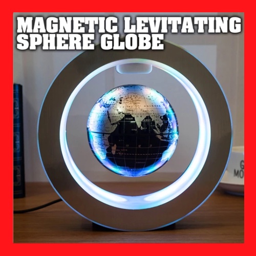 Magnetic Levitating Floating Rotating Worldmap Globe Sphere | Shopee ...