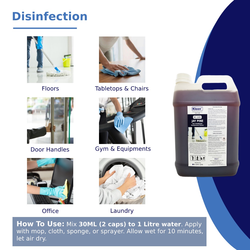 Kleen Jay Pine Pine Disinfectant Liquid Multipurpose Cleaner (KC 1103 ...
