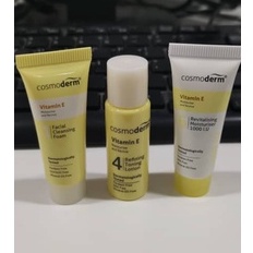 Cosmoderm Vitamin E Mini Travel Kit 10ml (Cleansing Foam+Toning Lotion ...