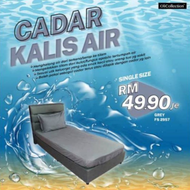 CADAR SINGLE FITTED PLAIN KALIS AIR BEDSHEET BEDDING Alas Lapik Tilam ...