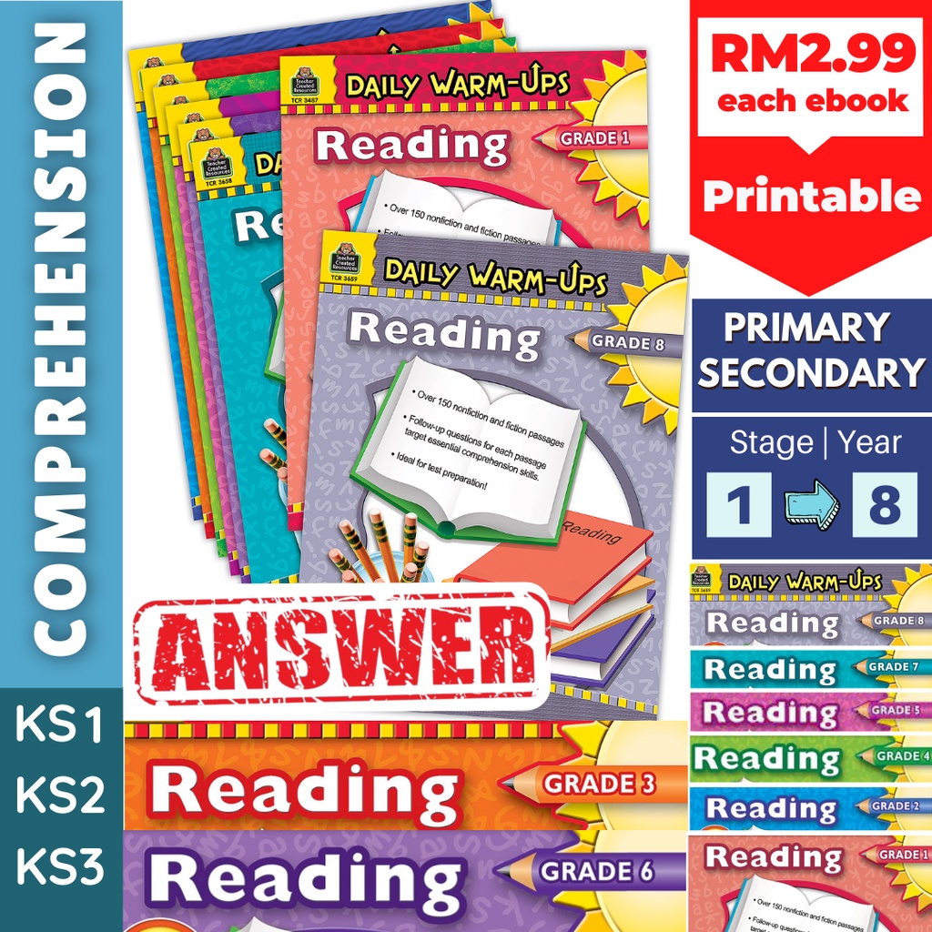 7 🅿⭐ KS1 KS2 KS3 | English Reading Comprehension + Answer Primary ...
