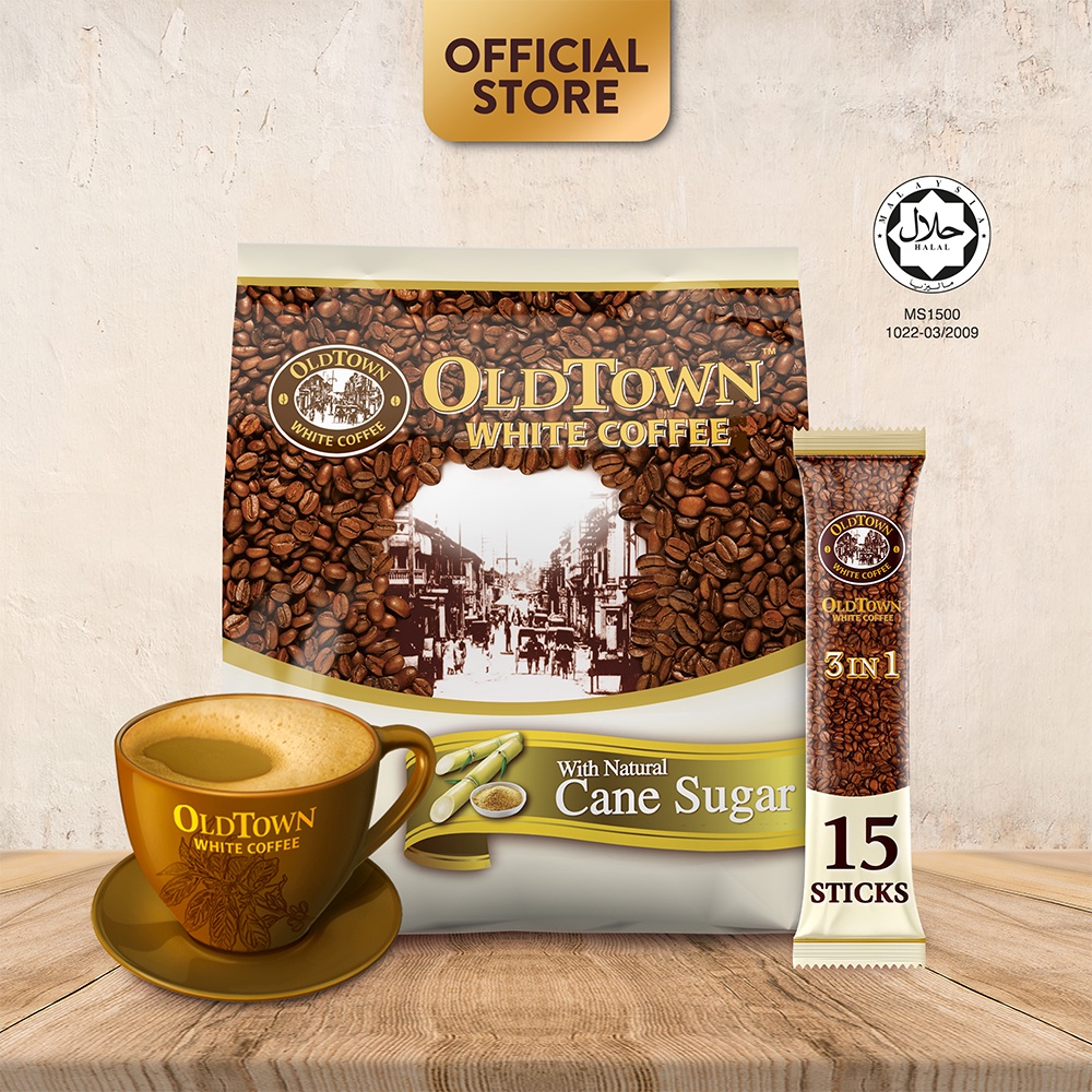 OLDTOWN White Coffee 3-in-1 Instant Premix White Coffee Natural Cane ...