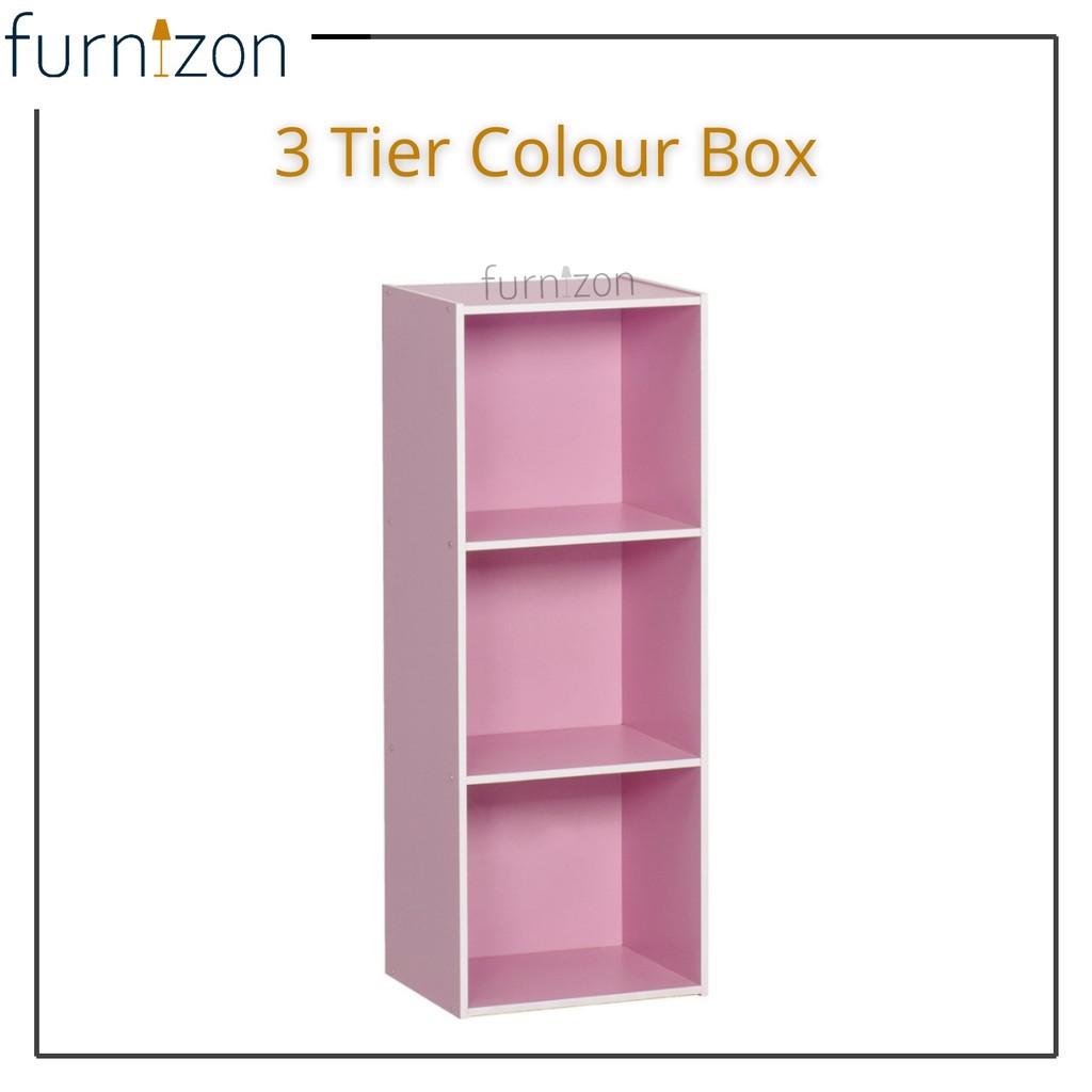 TEAL 3 Tier Book Rack Multipurpose Rack Storage Cabinet Organiser ...