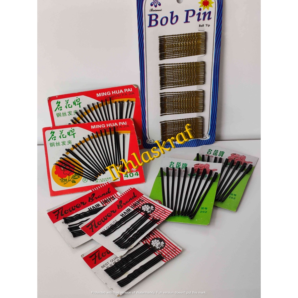 Pin rambut besi / hairpin / klip rambut jenis papan . | Shopee Malaysia