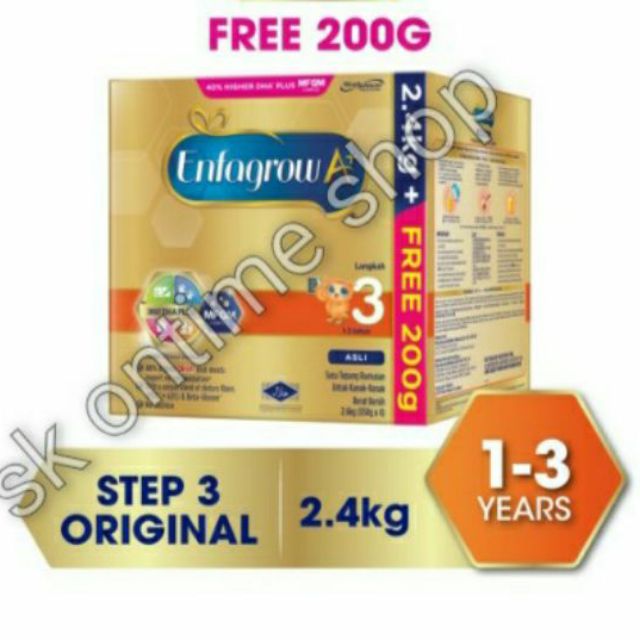 Enfagrow step3 original 2.4kg free 200gm | Shopee Malaysia
