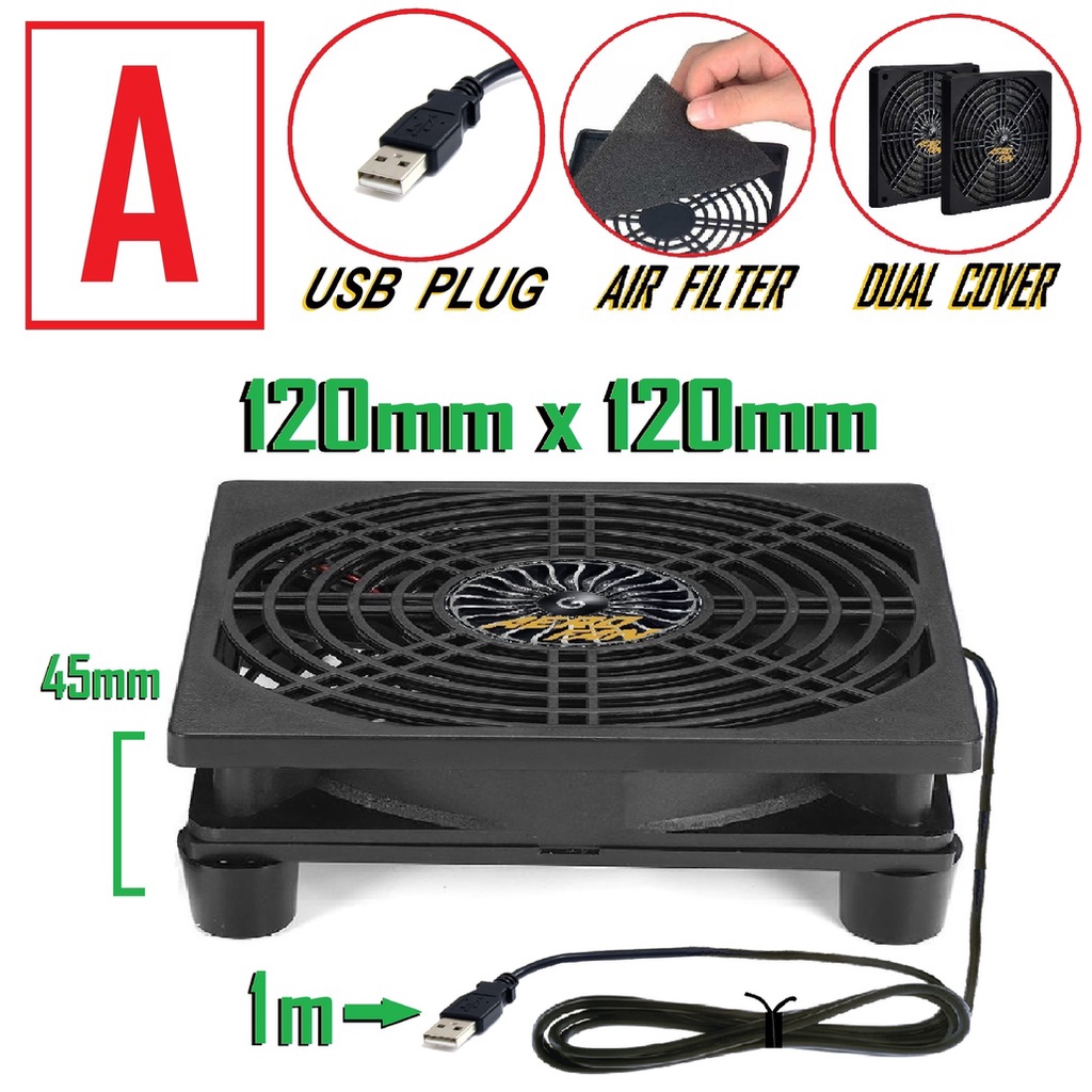 AeroFan Router Fan 2000RPM Japan Powerful WiFi Router Cooling Fan Modem ...