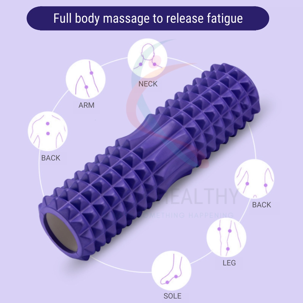 【READY STOCK】Yoga Roller/ Long (45cm) & Short (33cm) Yoga Pilates/ Eva ...