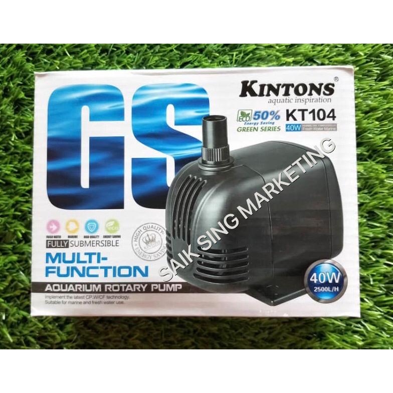 40W KINTONS KT104 Multi-Function Aquarium Pump Pam Fertigasi Hydroponic ...