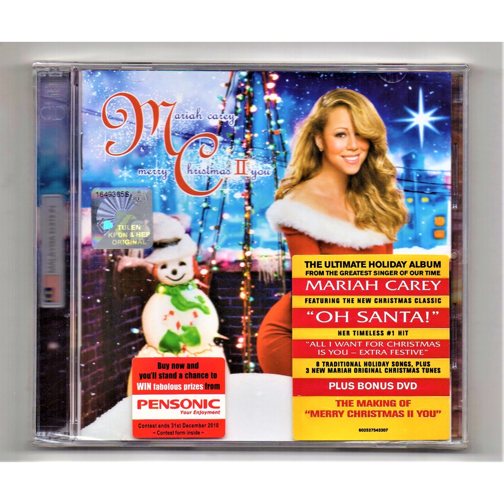 Mariah Carey - Merry Christmas II you ( CD + DVD ) | Shopee Malaysia