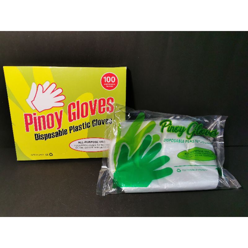 Pinoy Disposable Plastic Gloves (100pcs/pack) | Shopee Malaysia