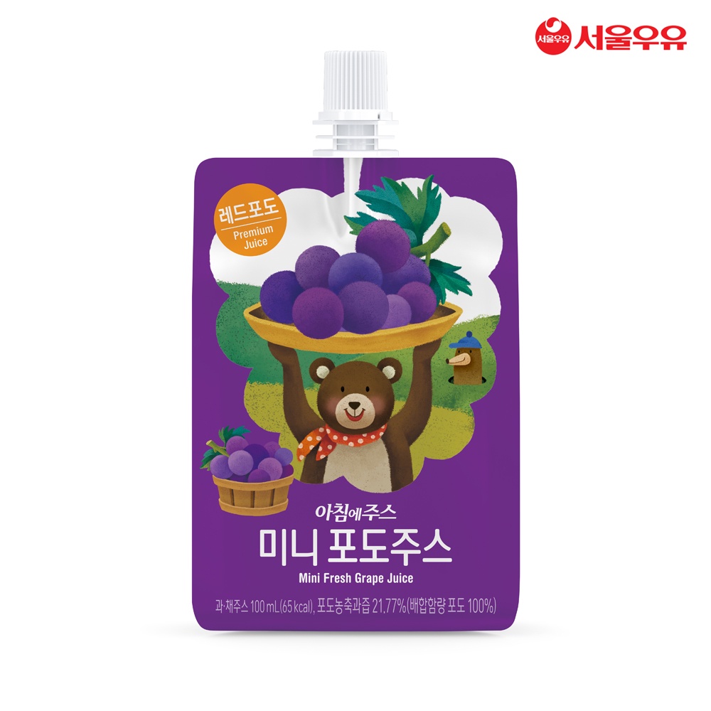 SEOUL MILK Juice - Mini Grape Juice (100ml*1ea) | Shopee Malaysia