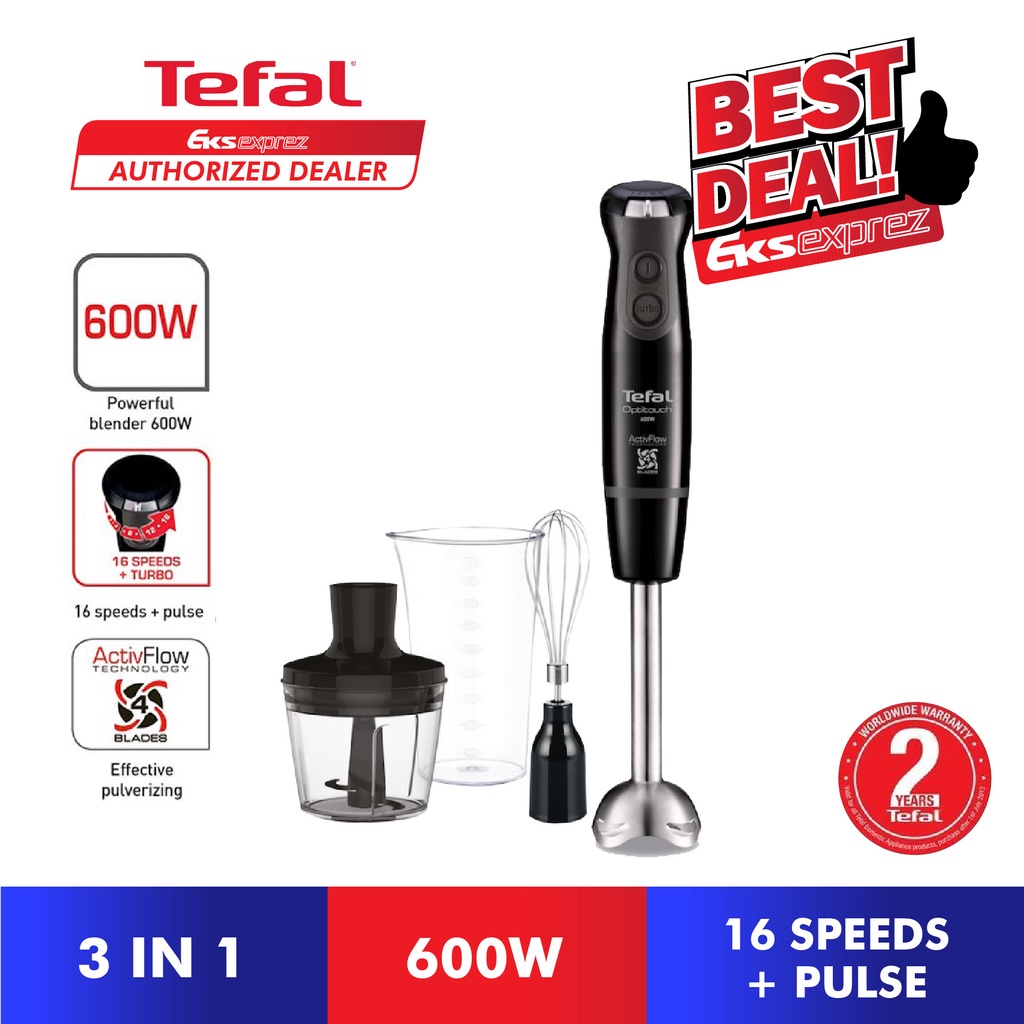 Tefal Hand Blender Optitouch (600W) HB833840 / HB8338 | Shopee Malaysia