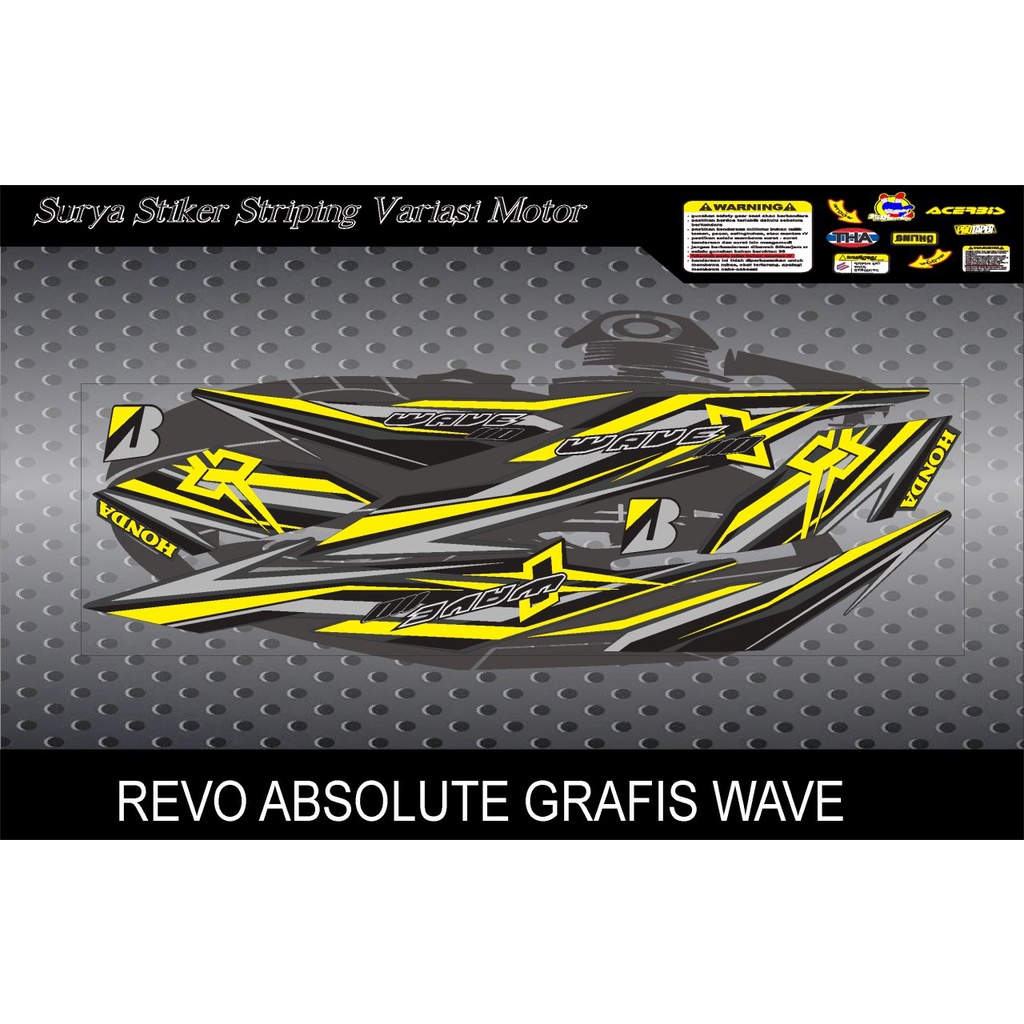 HONDA REVO ABSOLUTE GRAFISTING WAVE STRIPING STICKERS | Shopee Malaysia