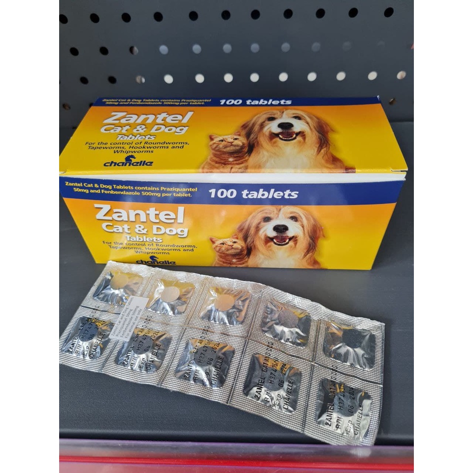 [NEW] ZANTEL drontal Deworm Ubat cacing for Cat & Dog 1 Biji / 1 Tablet ...