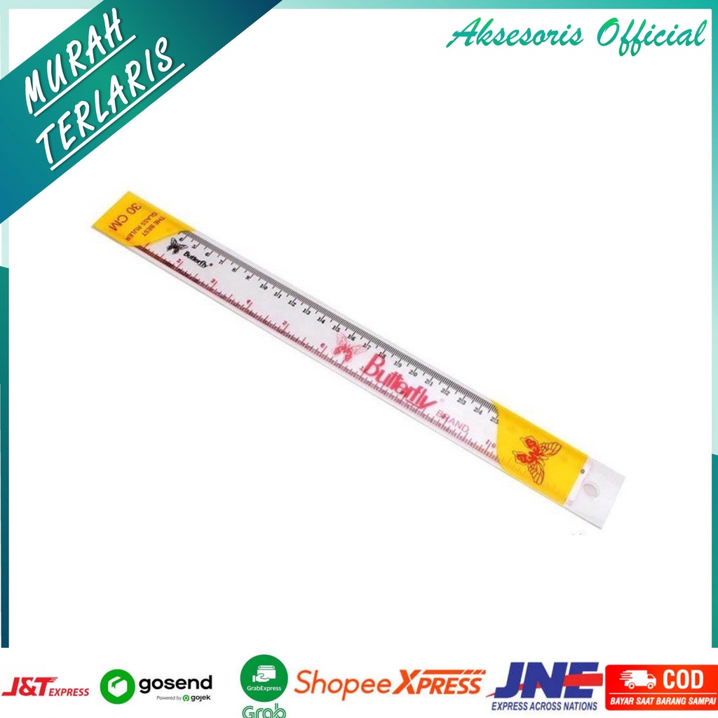 PERALATAN Korean Ruler 30cm Plastic Ruler Strong Line Durable School ...
