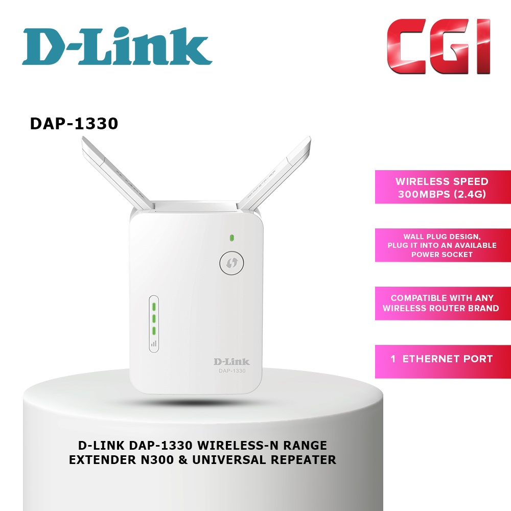 D-Link DAP-1330 Wireless-N Range Extender N300 & Universal Repeater (2 ...