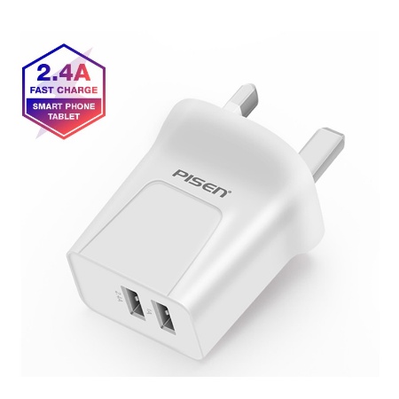 Pisen Fast charge Dual Output Wall Charger | Shopee Malaysia