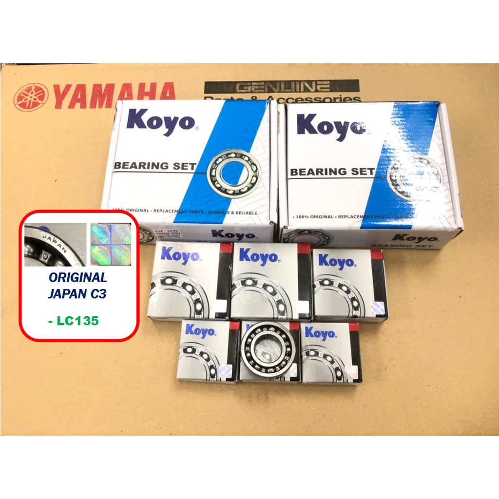 KOYO JAPAN C3 LC135 BEARING ENGINE SET FULL ENJIN GEAR BOX CRANKSHAFT ...