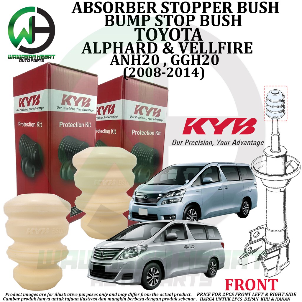 Toyota Alphard & Vellfire ANH20 , GGH20 Front Absorber Bump Stop Kit ...