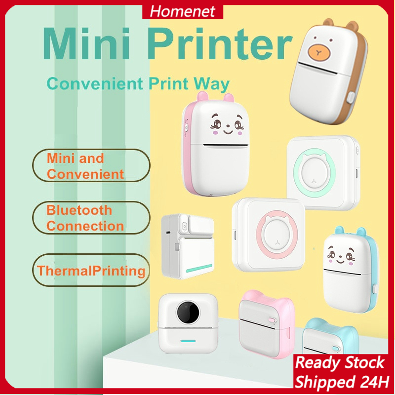 🔥LOWEST-PRICE🔥Mini Portable Thermal Printer Paper Photo Pocket Thermal ...