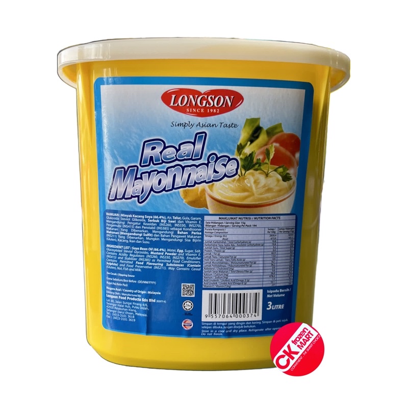 Longson Real Mayonnaise 3 Litre | Shopee Malaysia