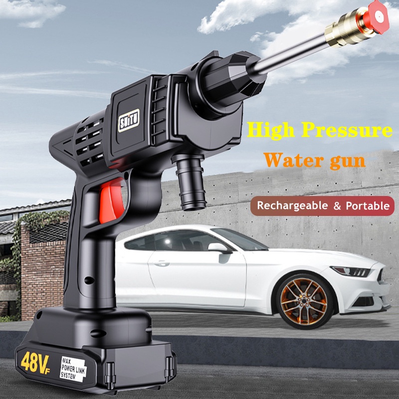 Water Jet High Pressure Water Gun Car Spray Washer Tools Cordless ...