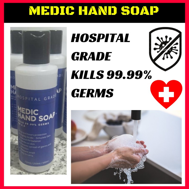 MEDIC HAND SOAP Hospital Grade Antibacterial Kills 99.99% germs ...