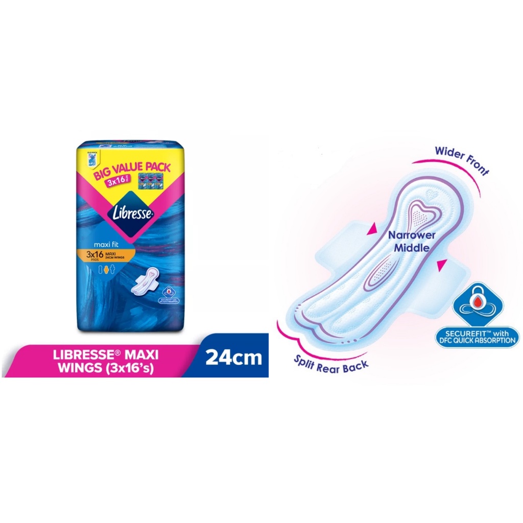 [PROMO] Libresse Feminine Sanitary Pads 24cm/32cm/41cm (Maxi / Long ...