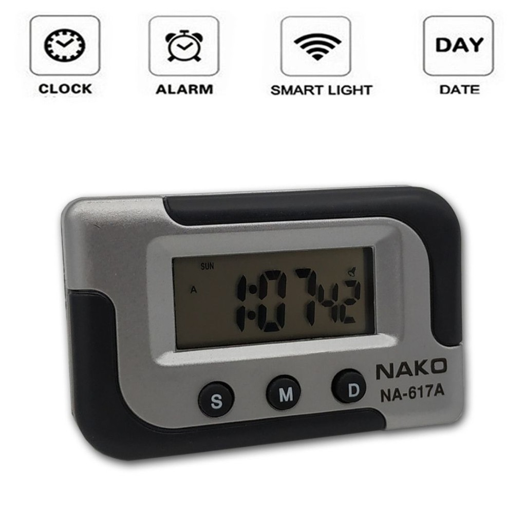 Nako Digital Automobile Car Lorry Alarm Clock With Date / Jam Loceng ...