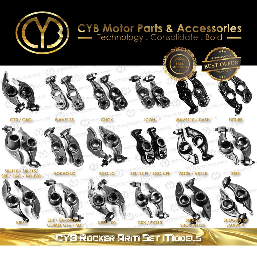 ROCKER ARM C70 GBO EX5 WAVE125 WAVE110 DASH FUTURE CLICK ICON SRL110 ...