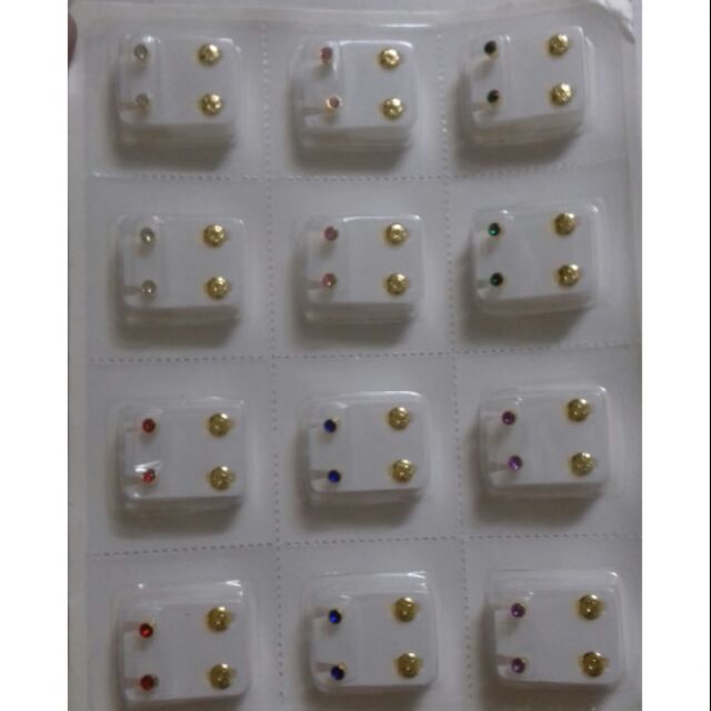 🇲🇾SALE🥳READY STOCK MALAYSIA Subang tindik versi GOLD /stone multicolor ...