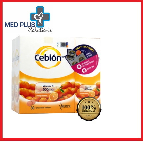 Cebion Vitamin C 500mg Chewable Tablet 3 x 30's (Exp: 6/2028) | Shopee ...